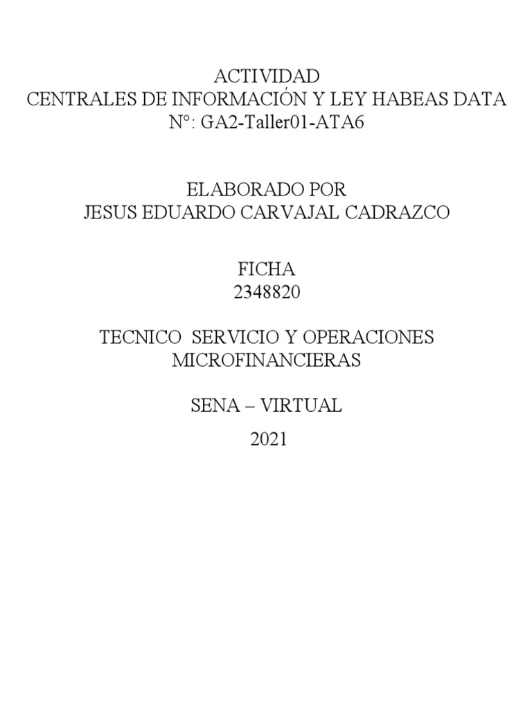 ACTIVIDAD Ata 6 | PDF | Bancos | Tarjeta de crédito