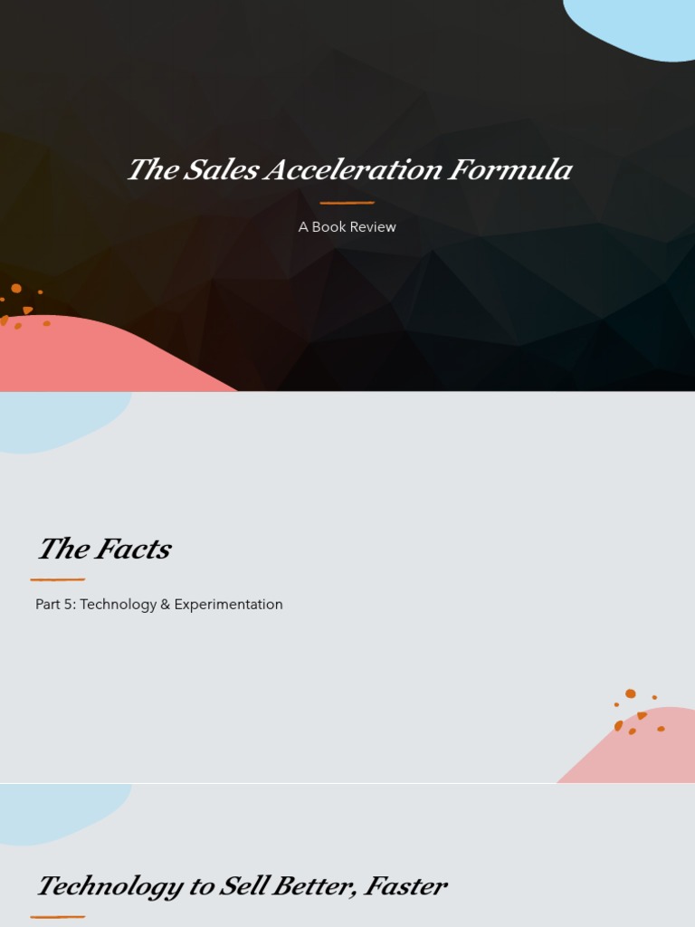 The Sales Acceleration Formula: A Book Review | PDF | Sales | Customer ...