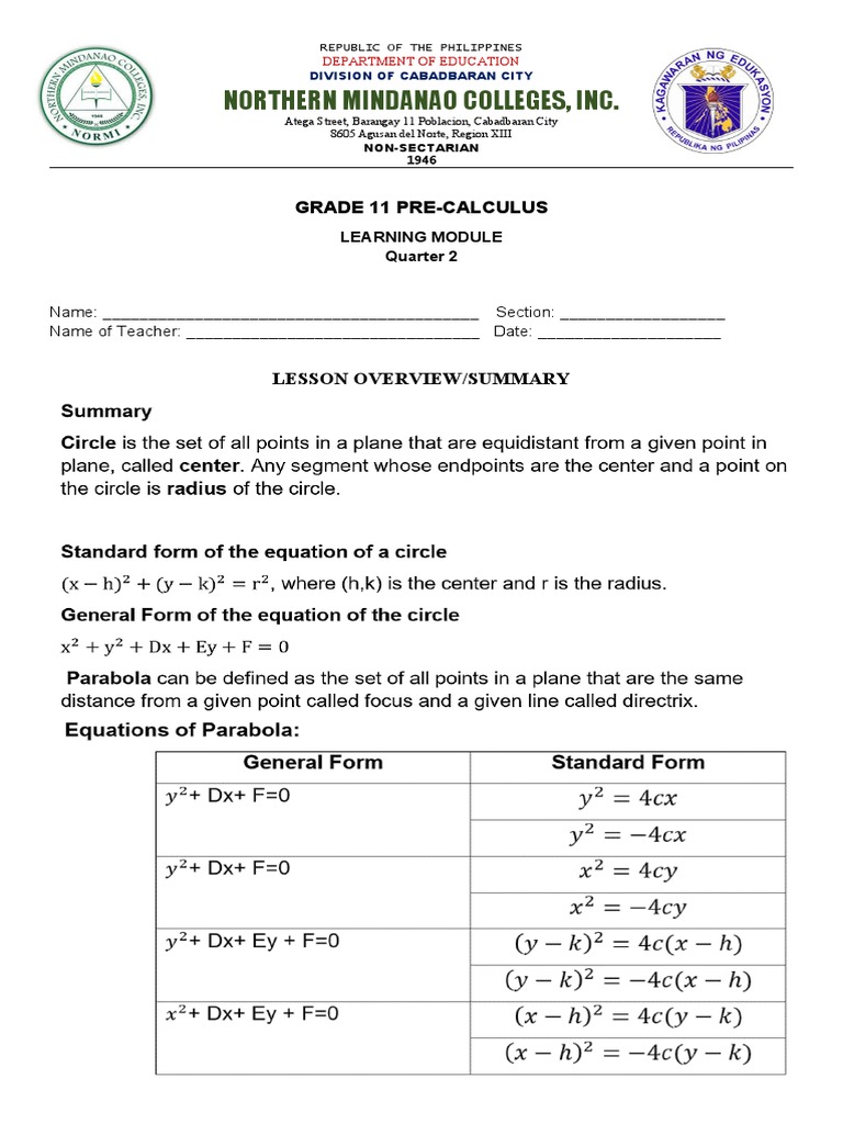 2nd Quarter Precal w3-4 | PDF | Summation | Sequence
