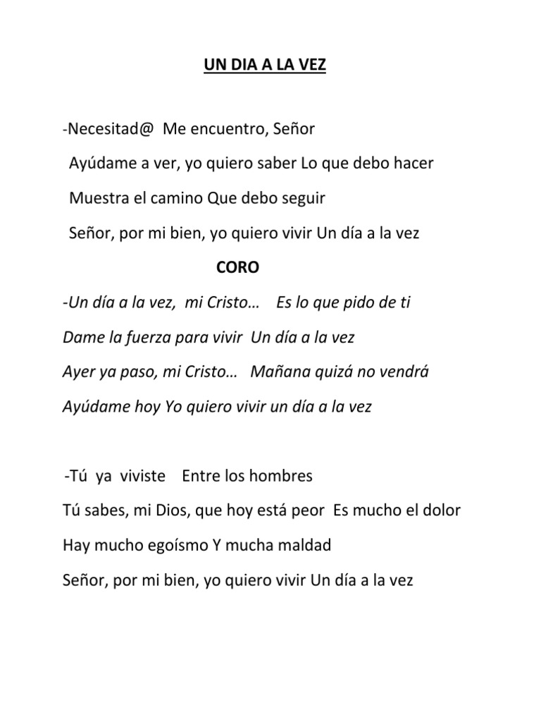 Un Dia A La Vez | PDF