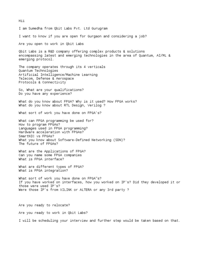 FPGA Questions For Interview | PDF