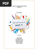 G9 - First Quarter - Worksheet and Performance Task | PDF | Quadratic ...
