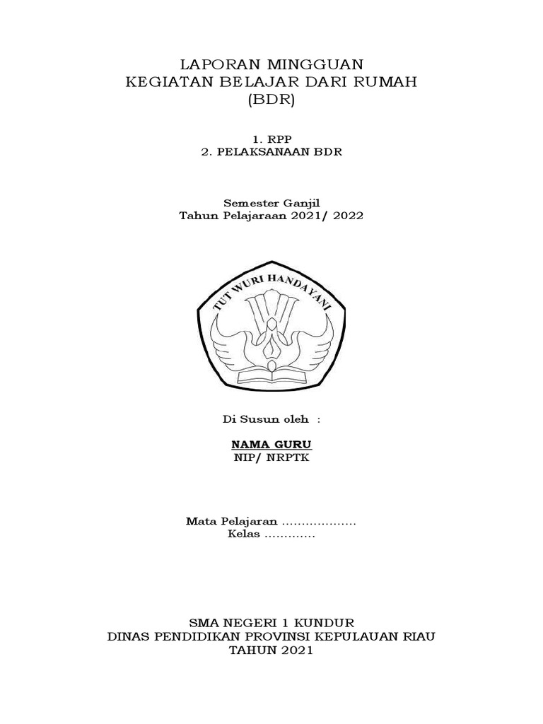 Contoh Laporan Mingguan | PDF