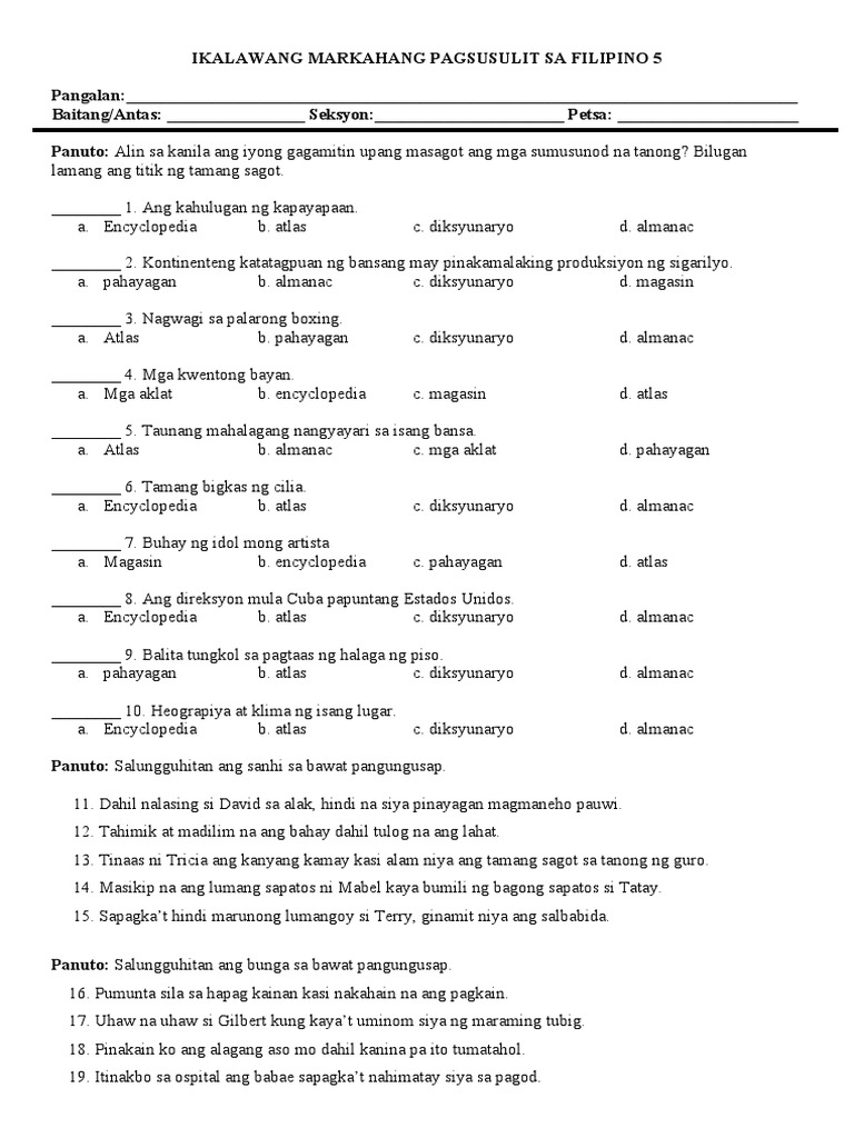 Filipino 5 | PDF