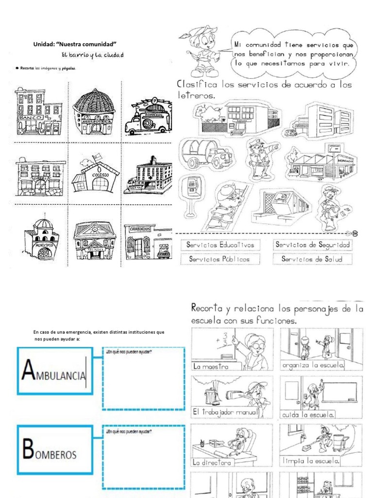 Actividades sobre mi comunidad para niños | PDF | Política | Ciencias ...
