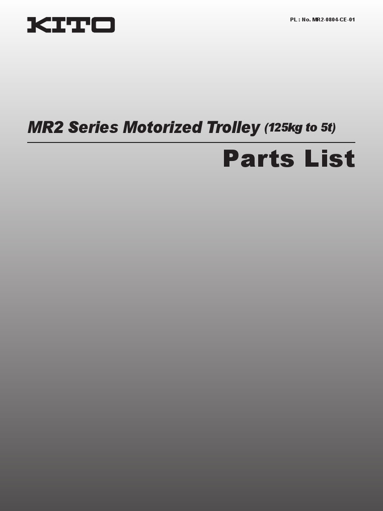 Kito MR2-Parts-List | PDF