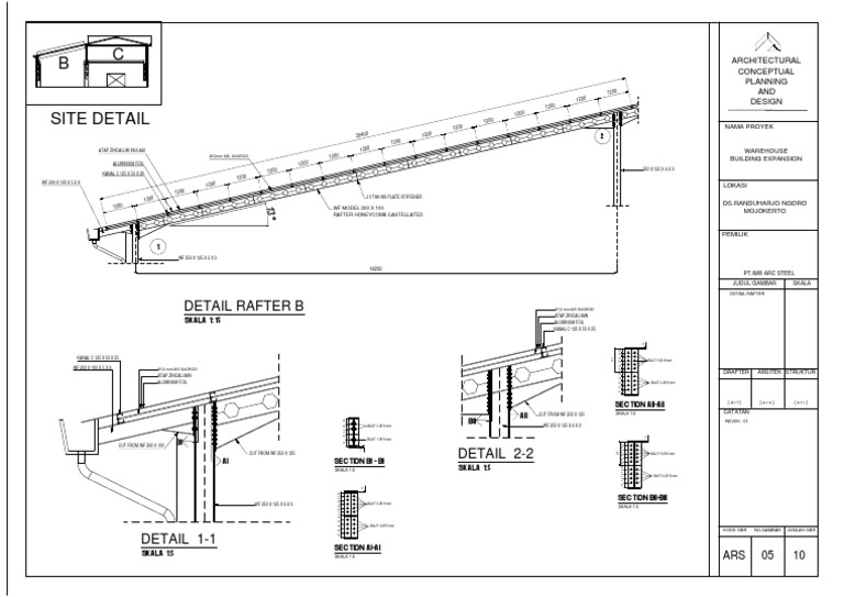 CAD DRAFT STEEL MJKT Detail RAFTER B | PDF | Aluminium | Metals