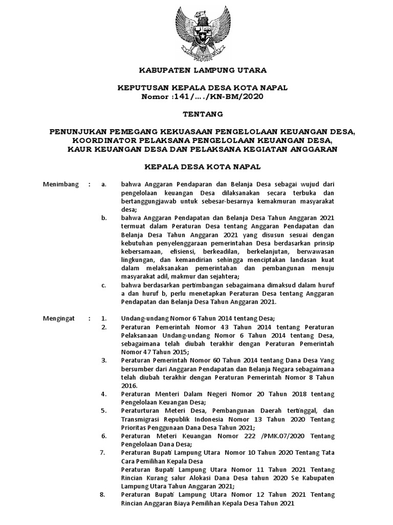 Contoh SK PPKD | PDF