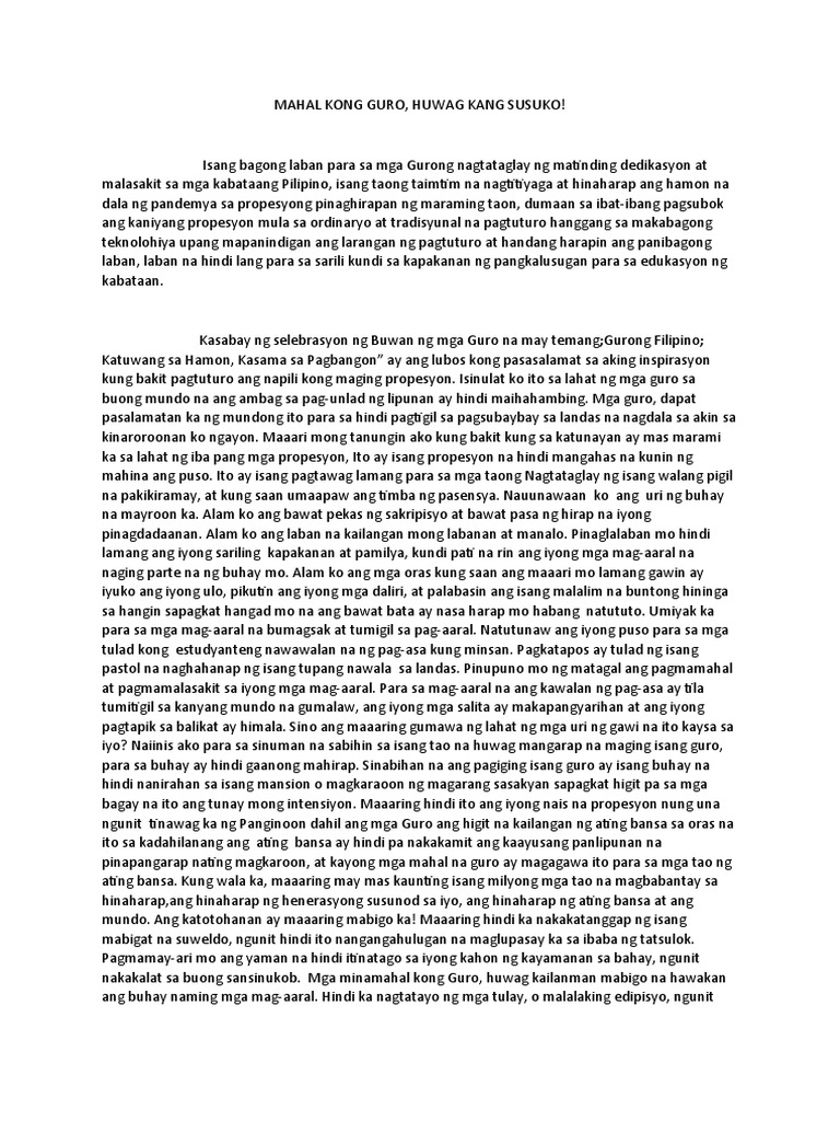 Essay Writing (Filipino) - Soksay Club | PDF