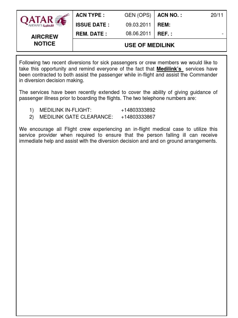 Use of MEDLINK | PDF | Communications Satellite | Aviation