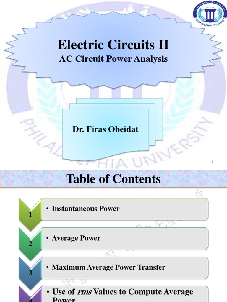 7 AC Circuit Power Analysis | PDF | Electrical Network | Electrical Impedance