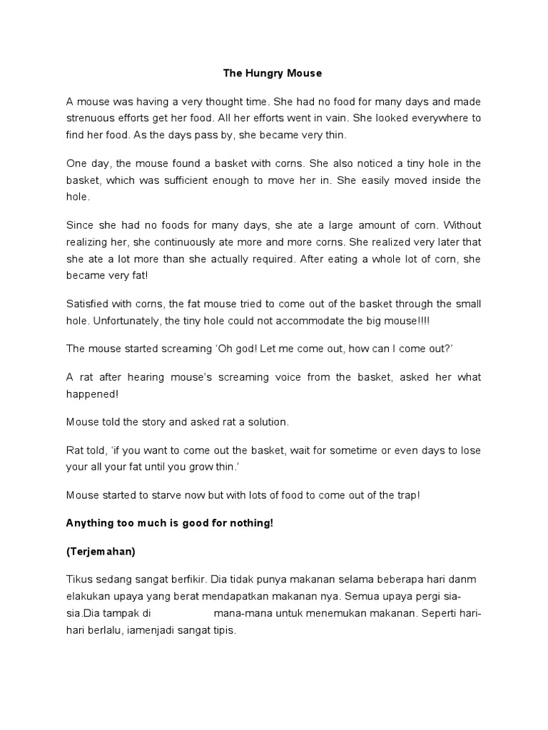 The Hungry Mouse Story Telling3 | PDF