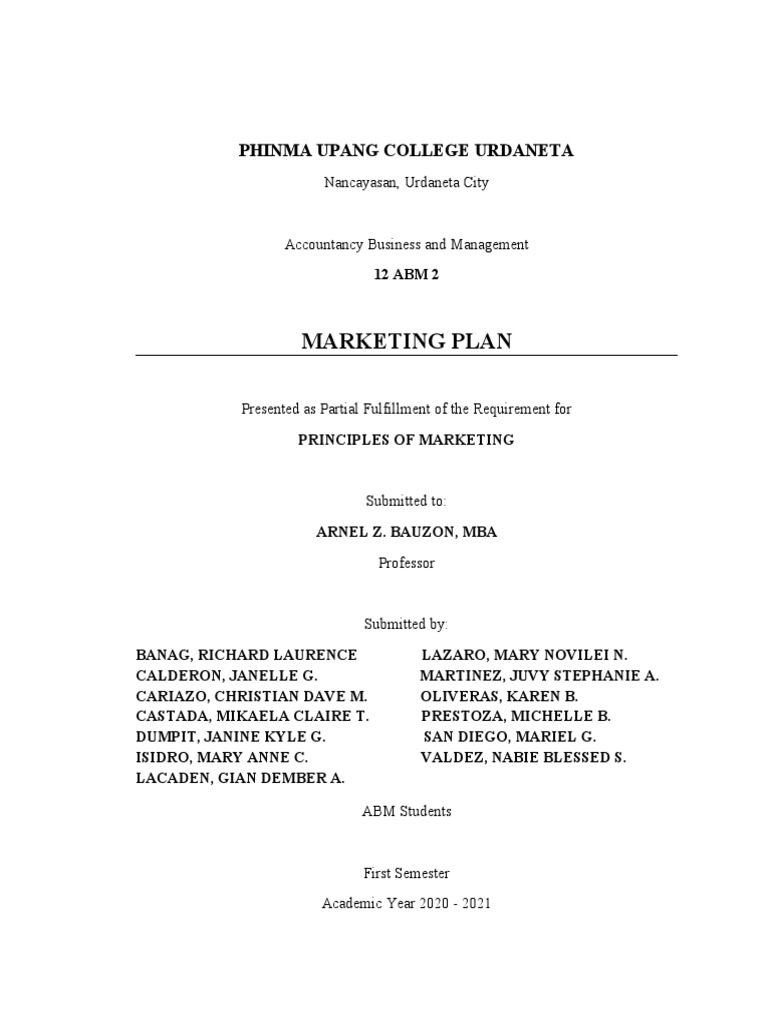 Toasted Mango Pastillas Marketing Plan | PDF | Desserts | Mango
