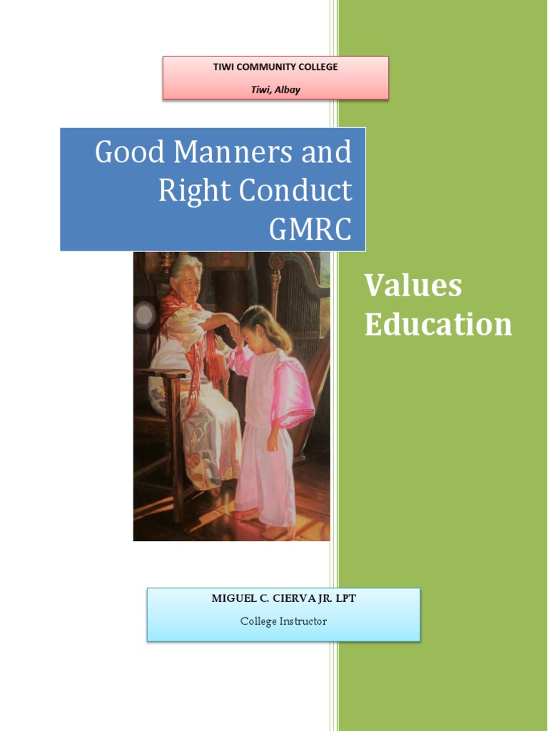 Good Manners and Right Conduct GMRC: Values Education | PDF | Value ...