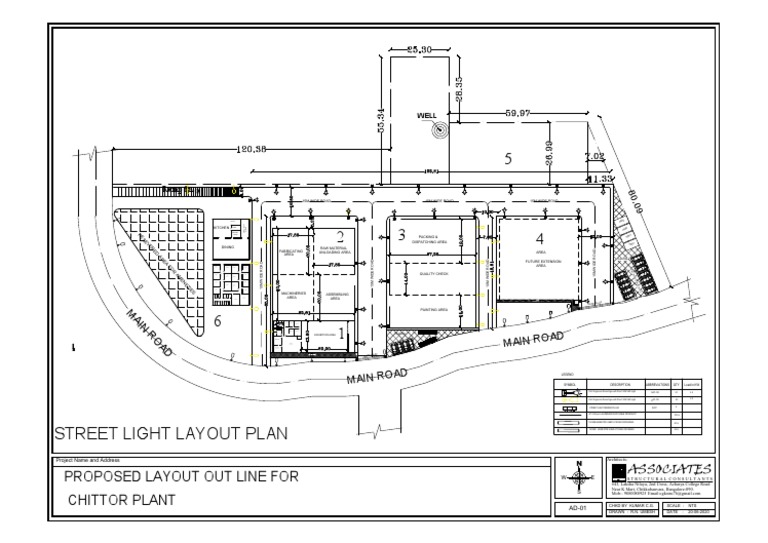 Chittor Plant Street Light Plan | PDF | Buildings And Structures