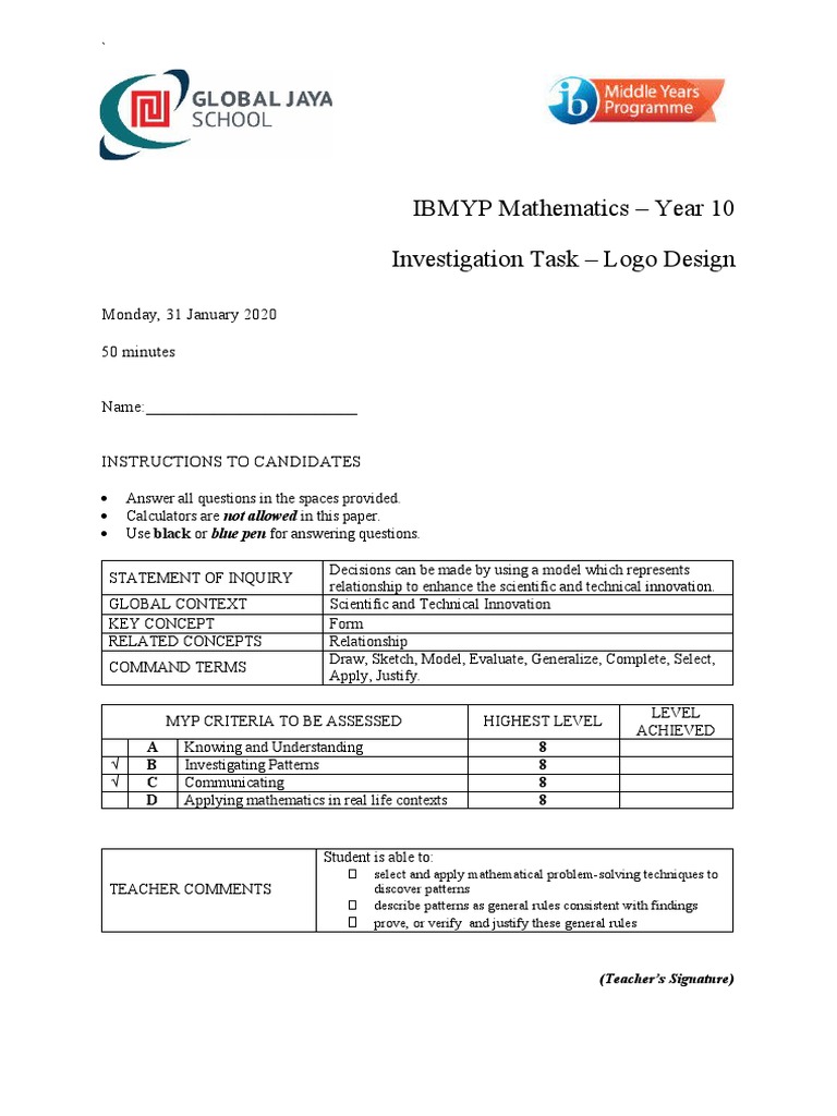 10MYP - Investigation Criterion B and C - Logo Design | PDF ...