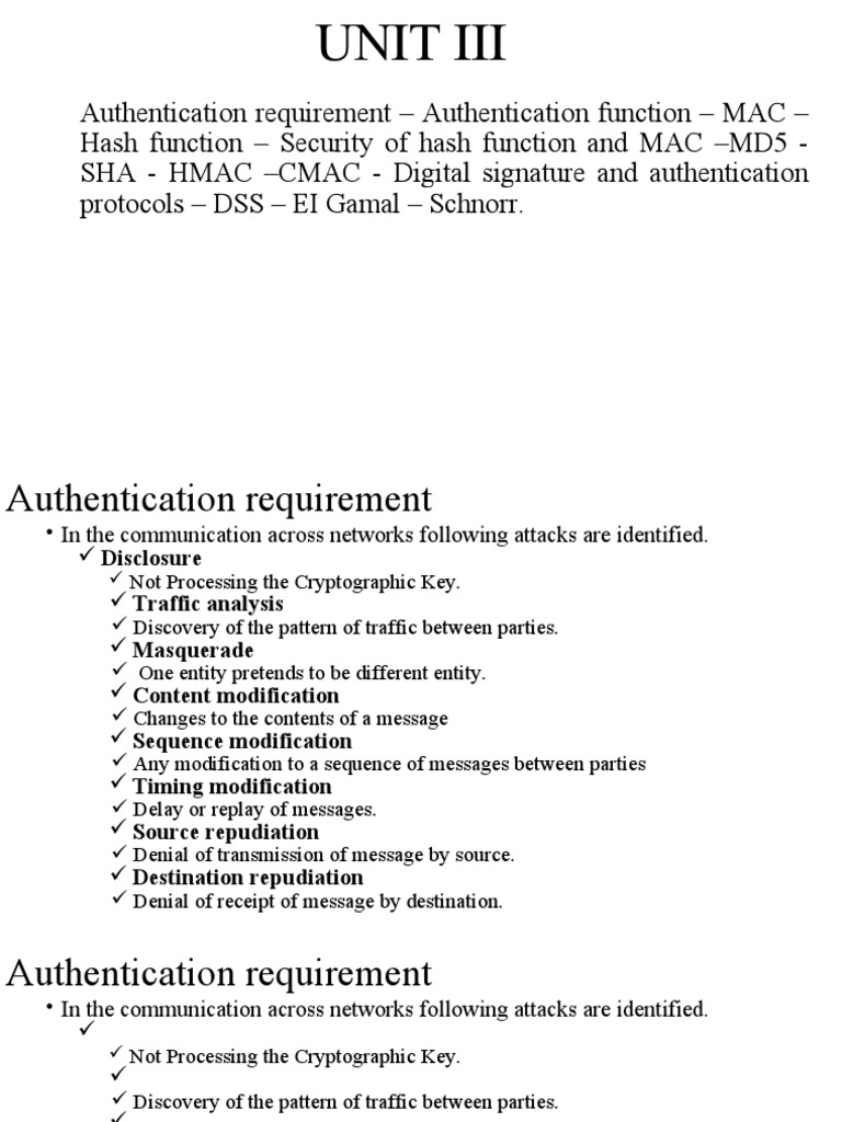 Unit Iii | Download Free PDF | Cryptography | Security Engineering