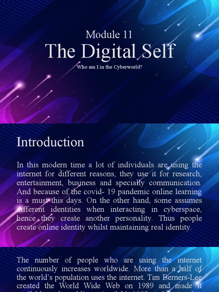 The Digital Self: Who Am I in The Cyberworld? | PDF | Gender Studies ...