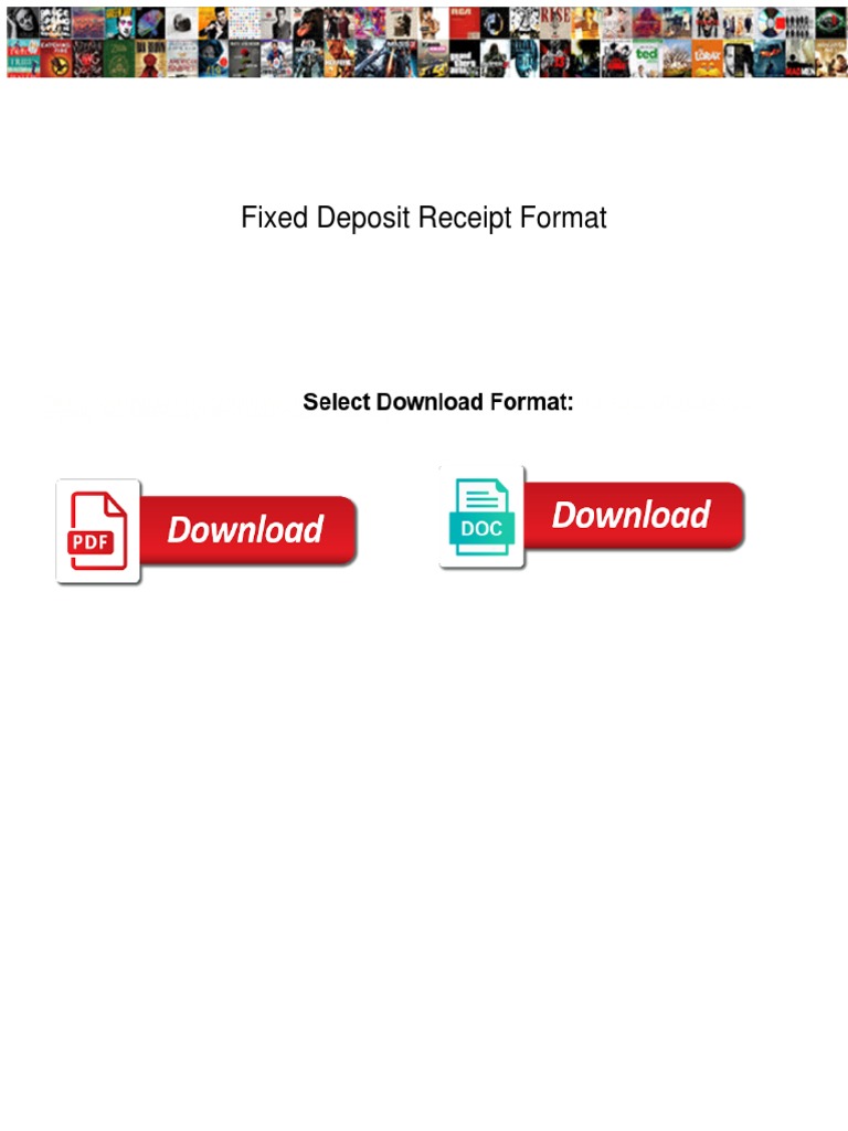 Fixed Deposit Receipt Format | PDF | Receipt | Deposit Account