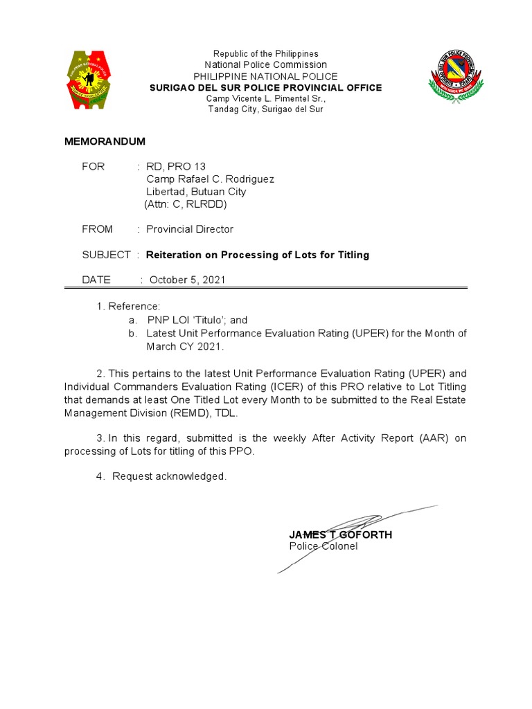 Lot Titling Process Updates for PNP | PDF | Government | Local Government