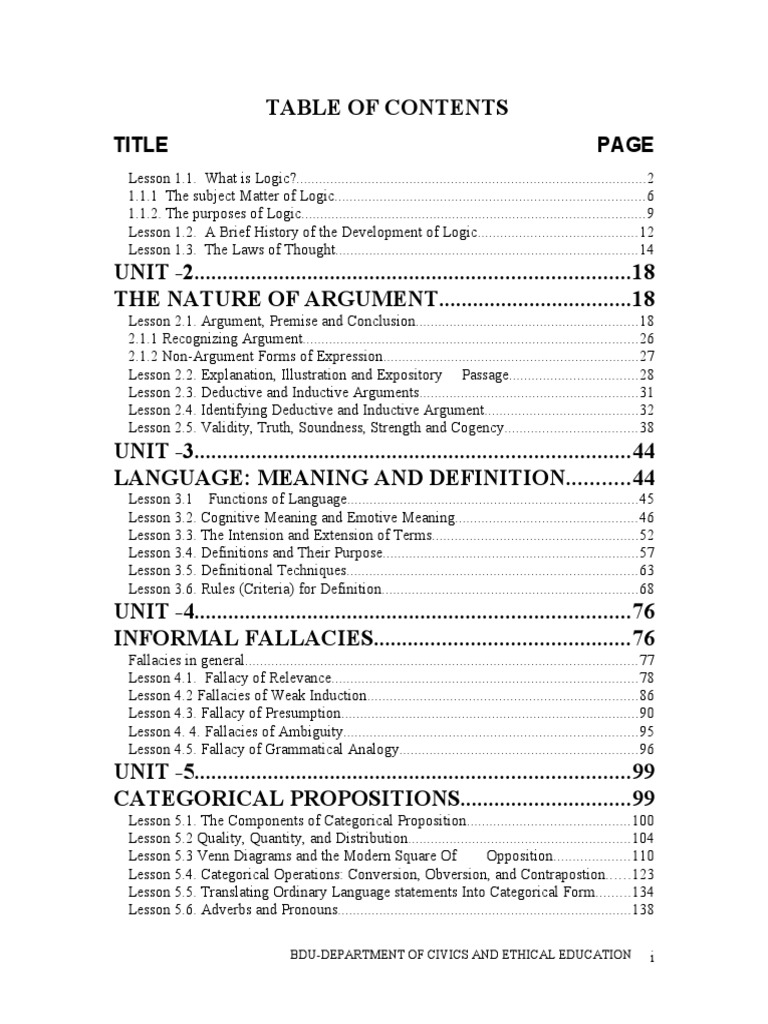 Body of Logic Module | PDF | Argument | Logic