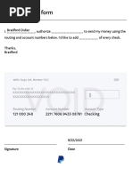 TD Bank Direct Deposit Authorization Form | PDF | Finance & Money ...