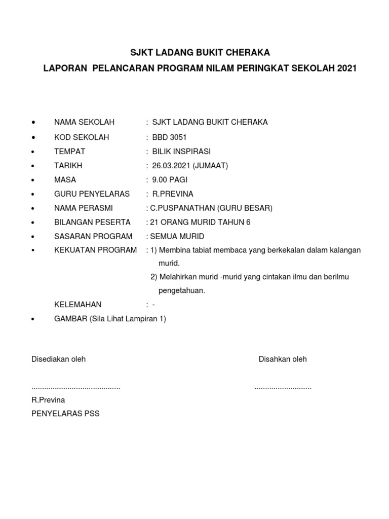 Pelancaran Program Nilam 2 | PDF
