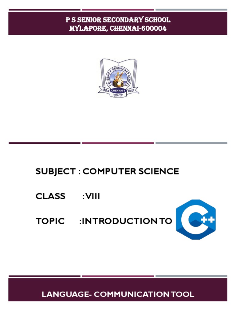 Class 8 C++ppt1 | PDF | Object Oriented Programming | Computer Programming
