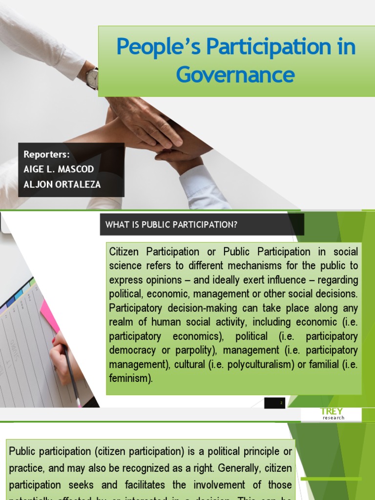 Engaging Citizens in Governance | PDF | Public Participation | Government