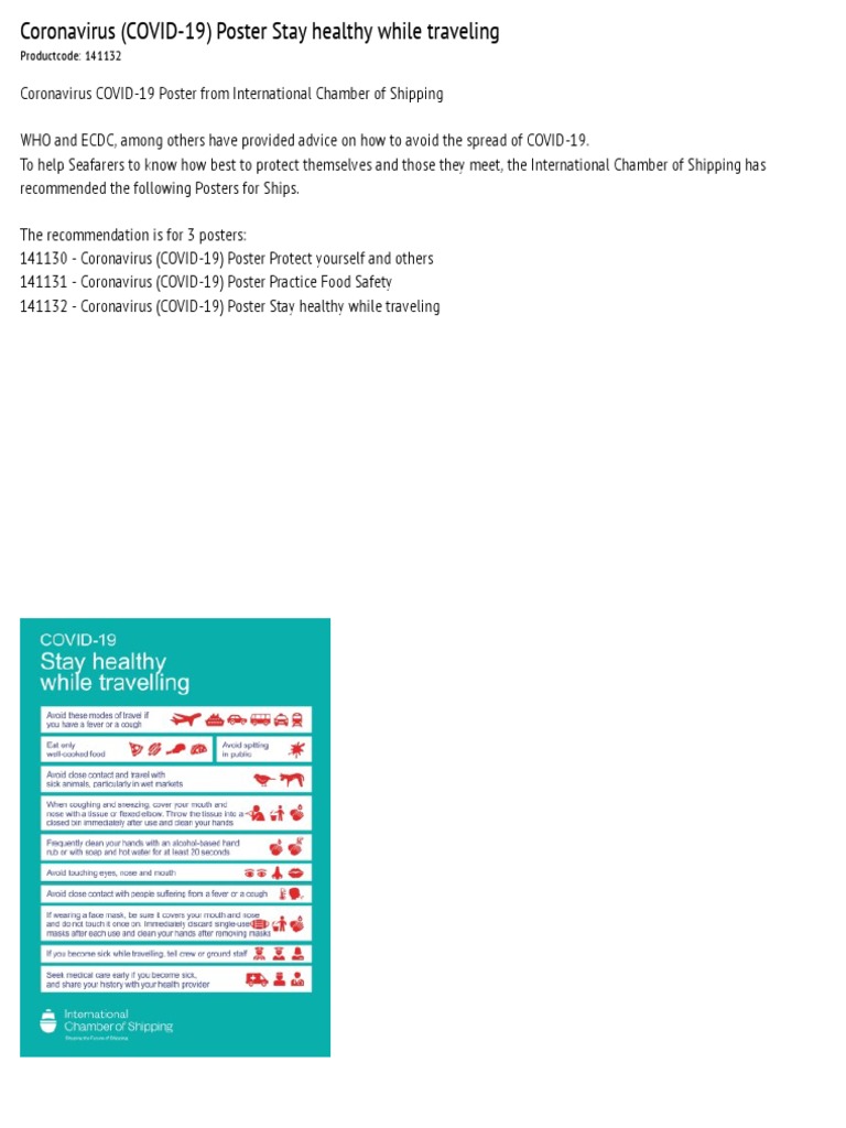 Traconed 141132 Coronavirus Covid 19 Poster Stay Healthy While ...