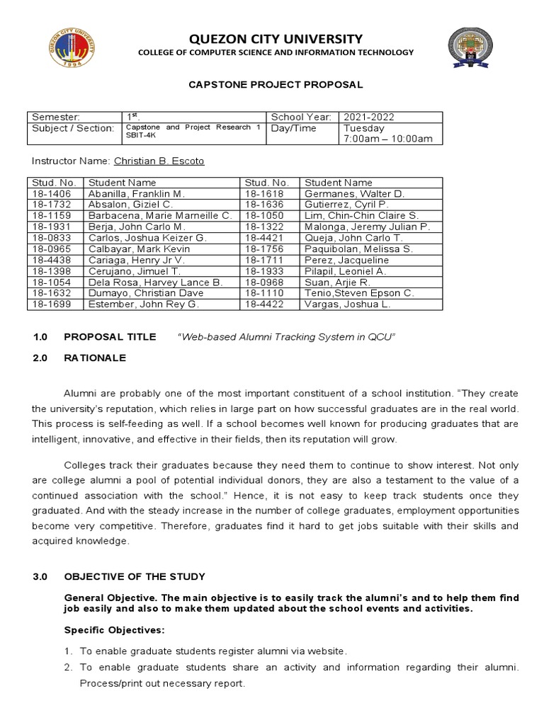 Web Based Alumni Tracking Sytem in QCU | PDF | Information | Data