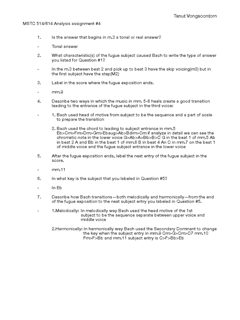 Analysis Assignment #4 | PDF