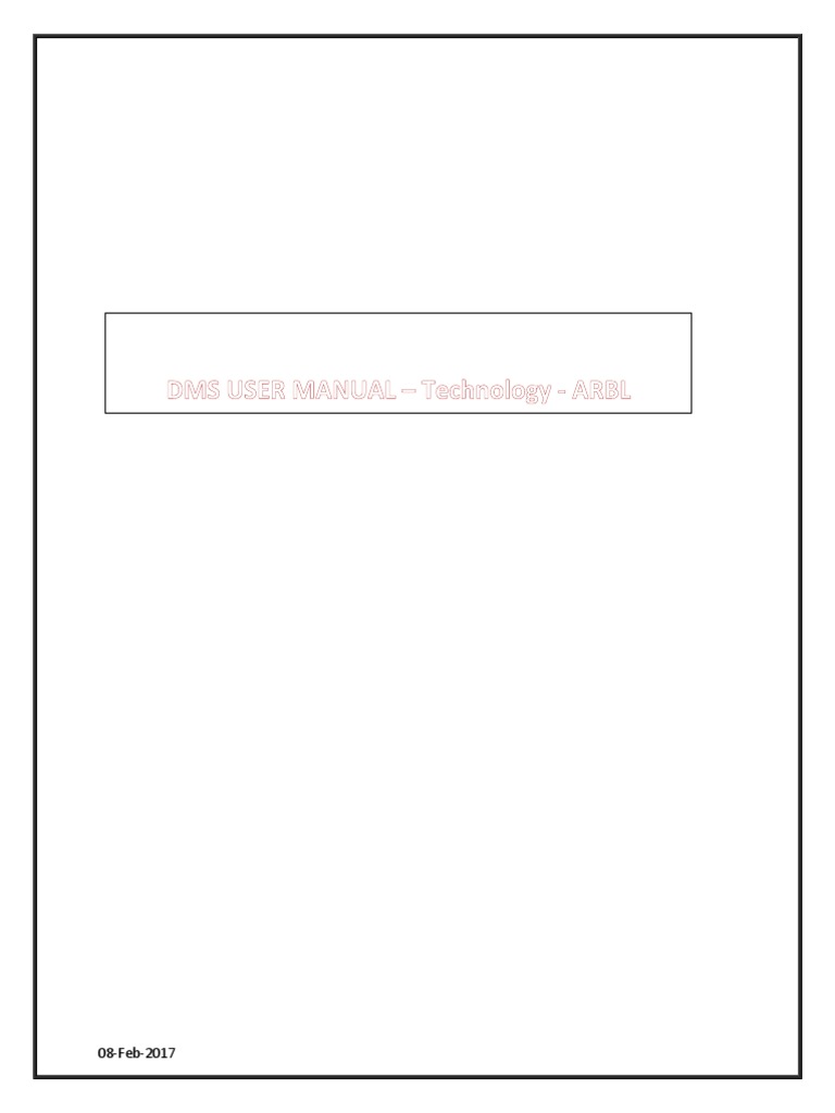 DMS USER MANUAL Rev 1 | PDF | Computer File | User (Computing)