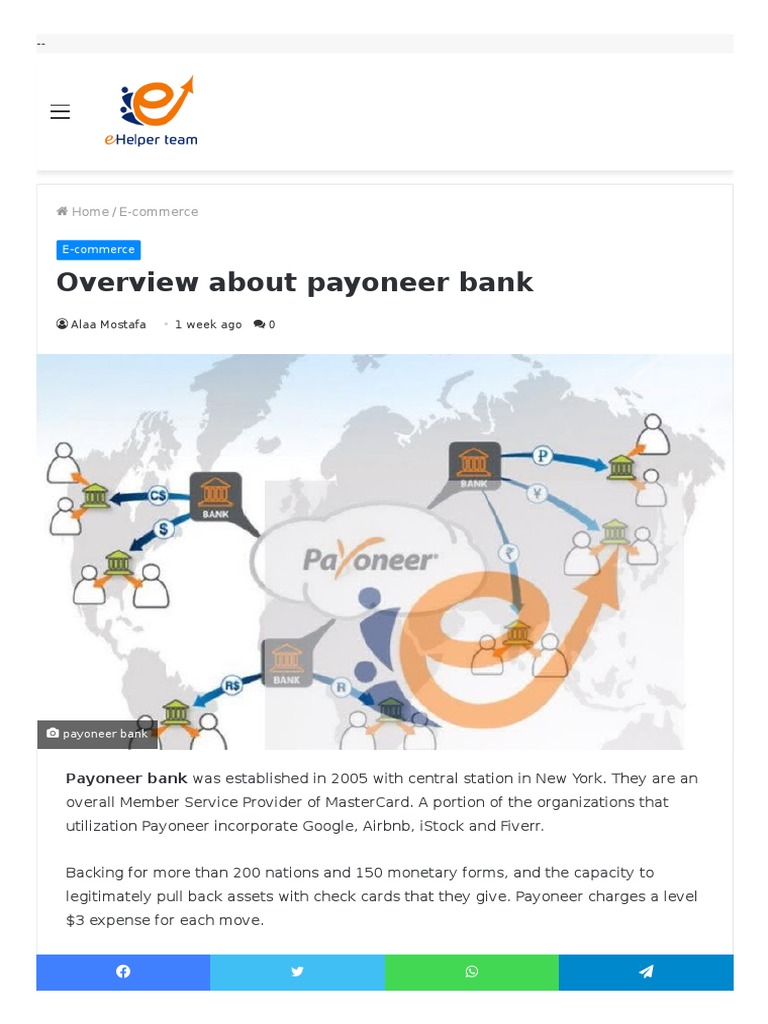 Overview About Payoneer Bank | PDF | Banks | Money