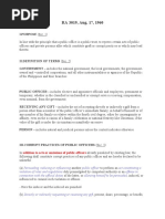 Republic Act 3019 (RA 3019) - Anti-Graft Law | PDF