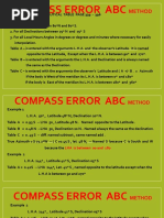 Compass Error ABC Method | PDF | Compass | Latitude