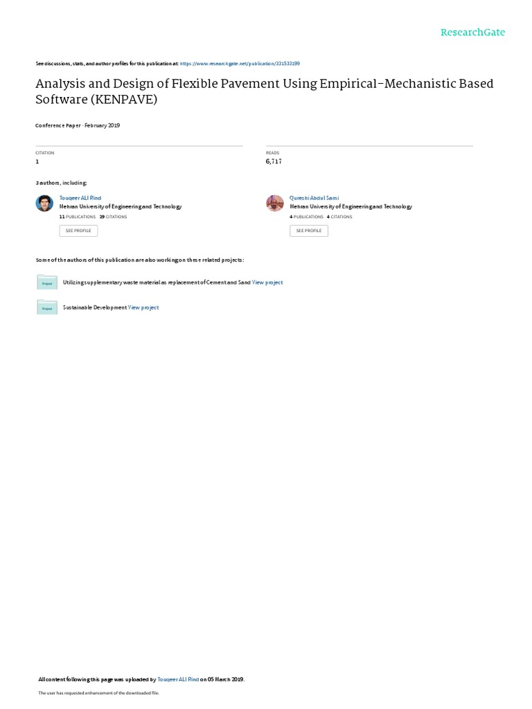 KENPAVE - Flexible Pavement Design by KENPAVE | PDF | Road Surface ...