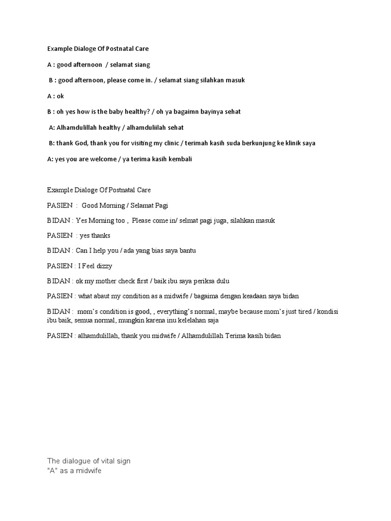 Dialog Bahasa Inggris | PDF | Medical Specialties | Health Sciences