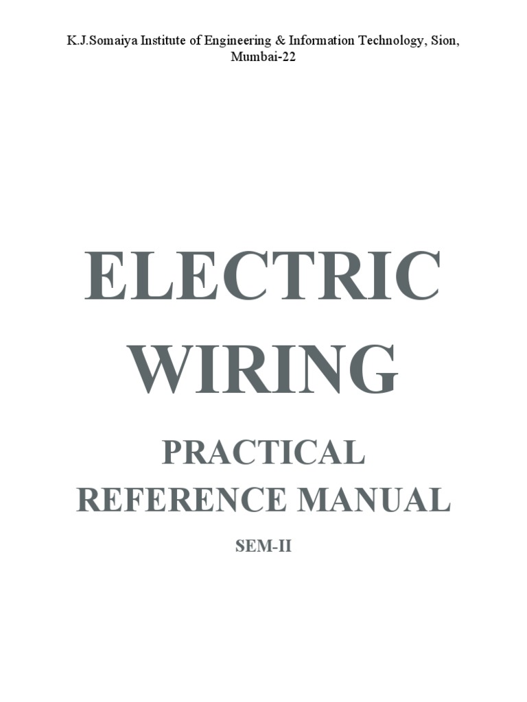 Electric Wiring Notes | PDF | Fuse (Electrical) | Switch