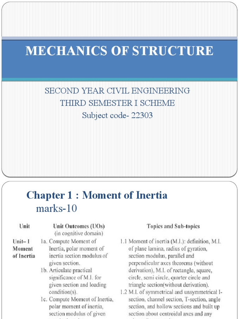 Mechanics of Structure | PDF