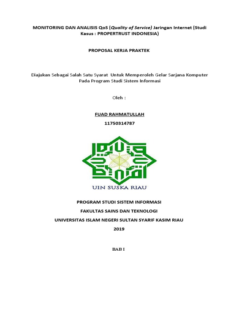 Proposal KP Semester 5 - Sistem Informasi FUAD RAHMATULLAH | PDF