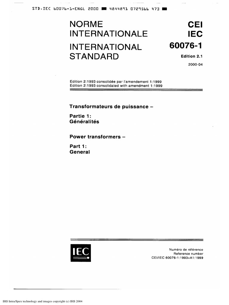 IEC 60076 1 Power Transformers PDF | PDF