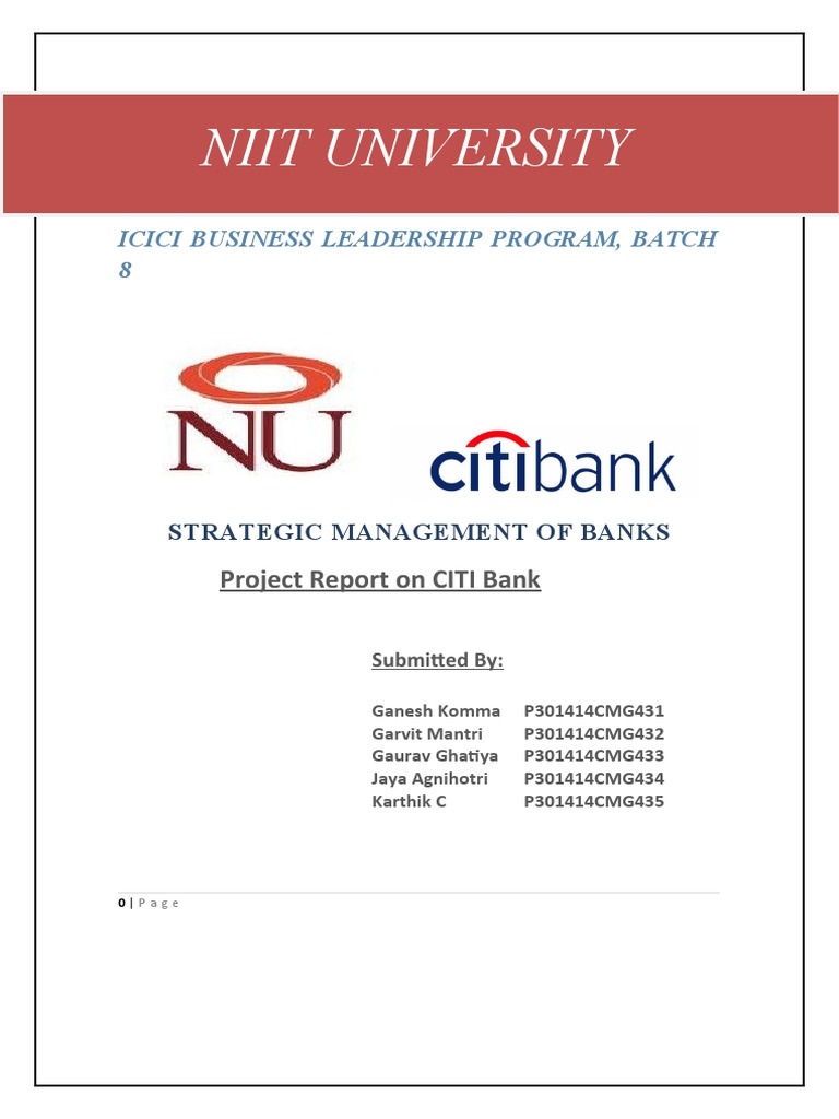 Citi Bank Strategies | PDF | Basel Iii | Banks