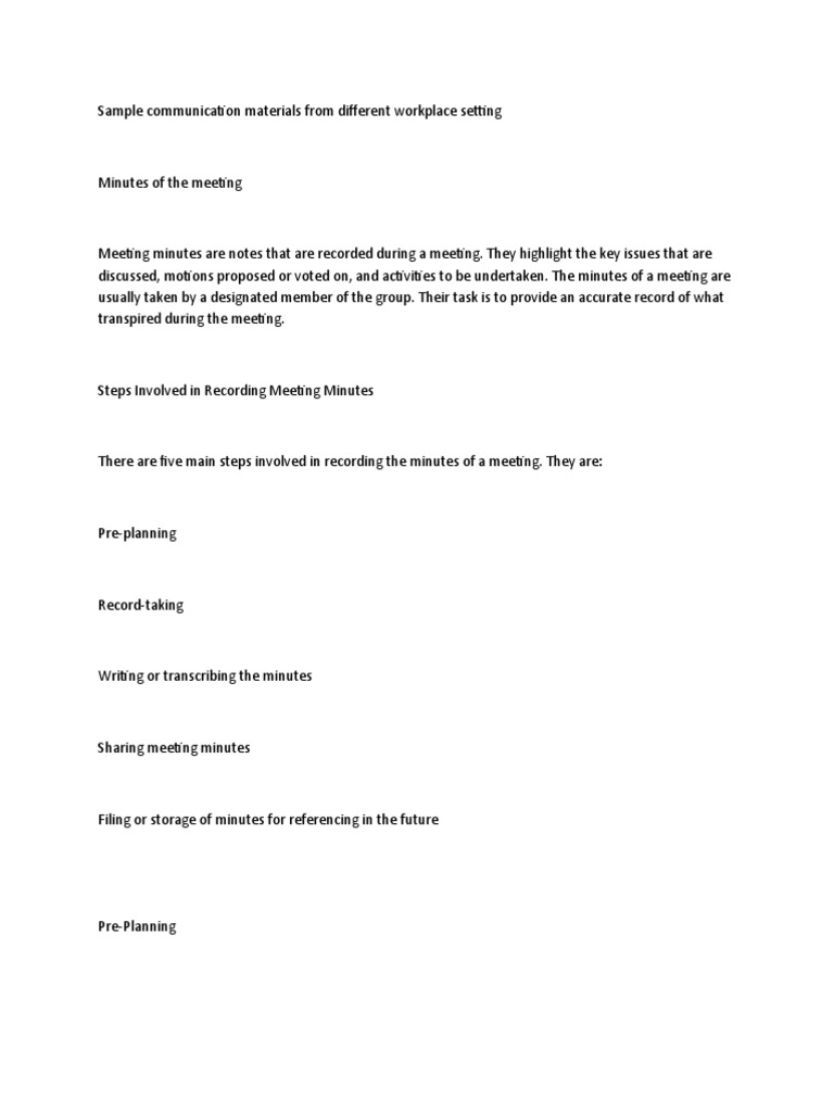 Effective Meeting Minutes and Memos | PDF | Memorandum | Information