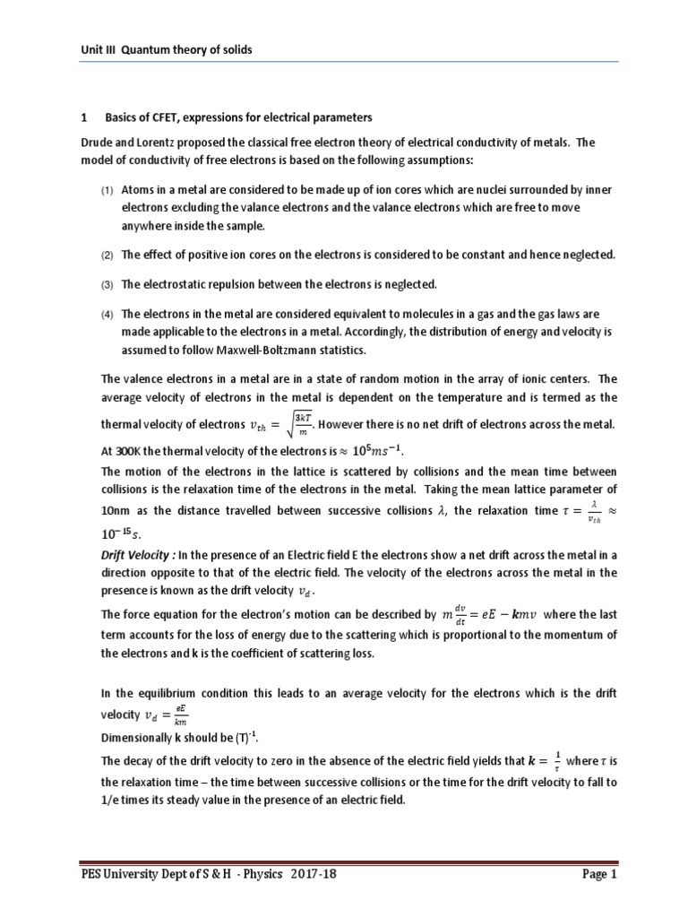 Quantum Theory of Solids: An Introduction to the Quantum Corrections to ...