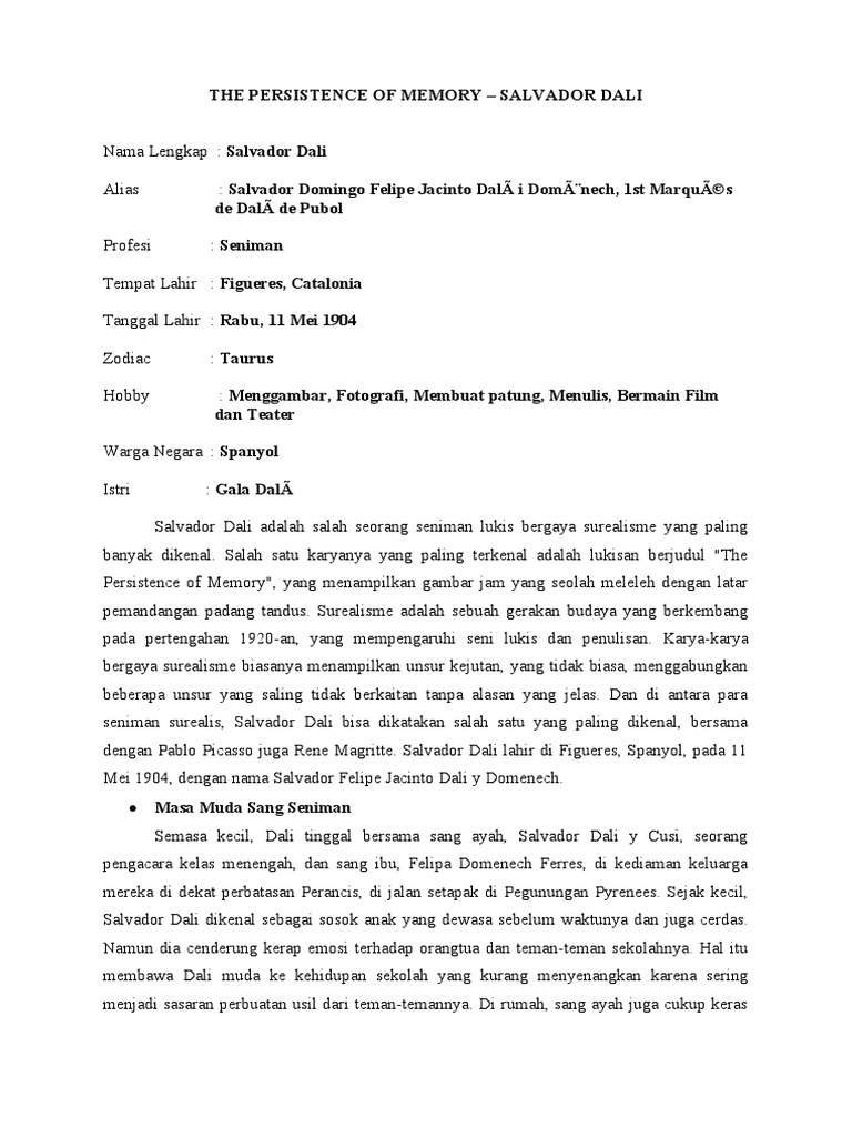 Salvador Dali | PDF