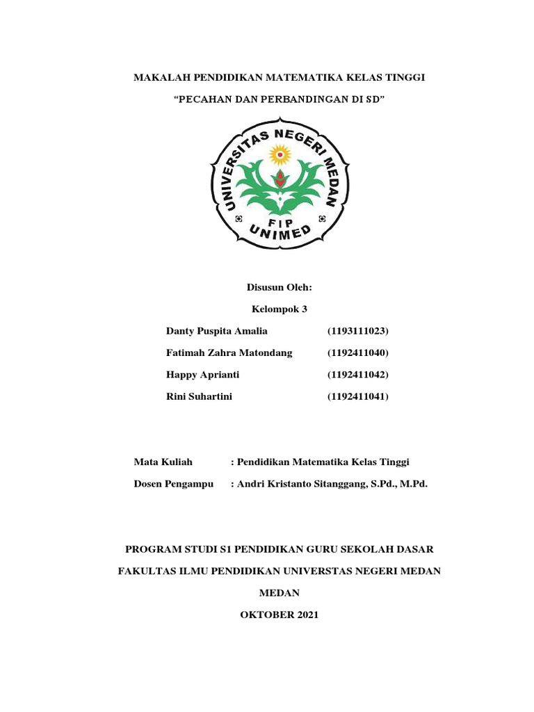 Makalah Pendidikan Matematika Kelas Tinggi Kelompok 3-1-1 | PDF