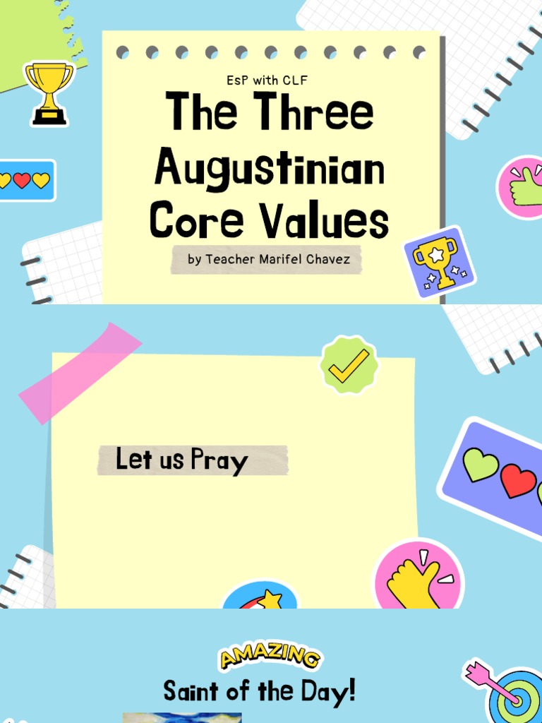 The Three Augustinian Core Values | PDF | Augustine Of Hippo | Love