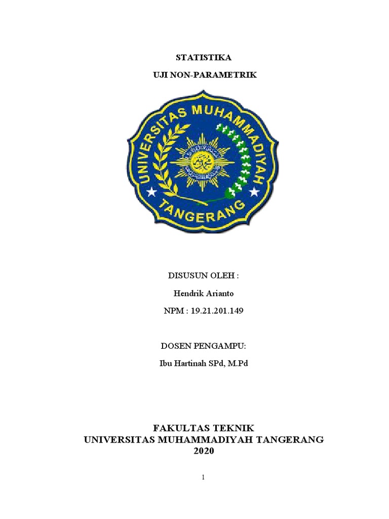 Makalah Uji Non Parametrik | PDF Makalah Uji Non Parametrik | PDF