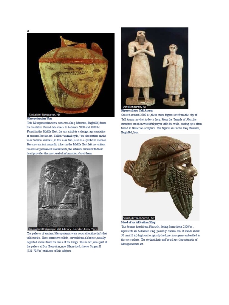 Mesopotamian Artifacts Overview | PDF | Mesopotamia | Babylon